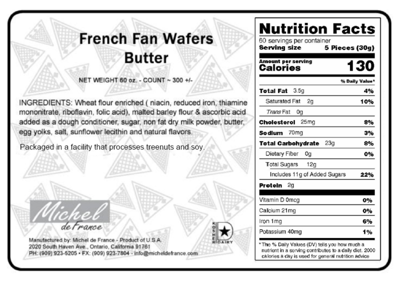 Buy Irresistible Fan Wafers With Butter Online From Michel De France ...